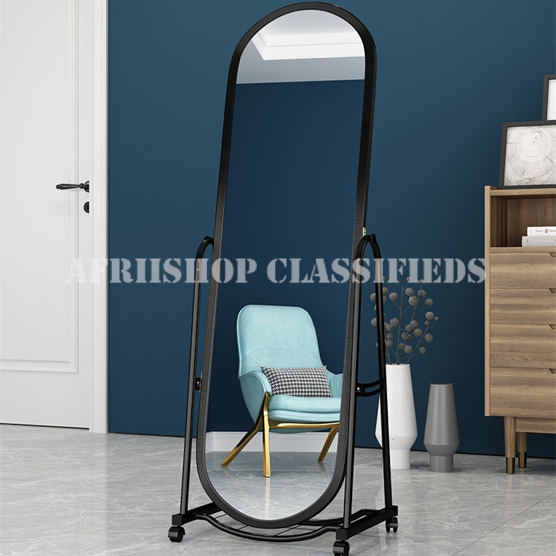 Dressing Mirrors; Classic Full Length Home Dressing Mirror With Wheels ...