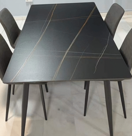 Dining Tables on Sale in Kenya; Modern Black Sintered Stone Dining ...