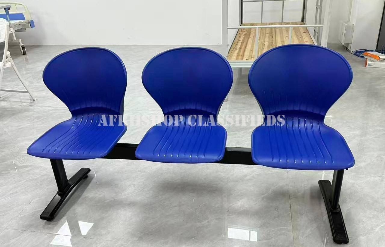 Office Bench; Plastic 4 Seater Metal Frame Office Bench - Afriishop ...