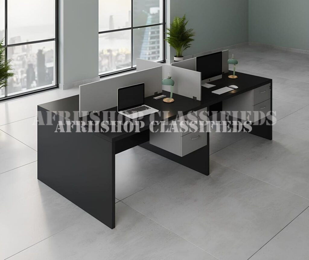 Office Workstation : Nora 4-way office workstation. – Afriishop Kenyan ...