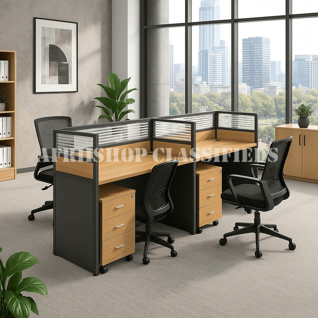 Office Workstation : 2-Way Straight Office Workstation – Afriishop ...