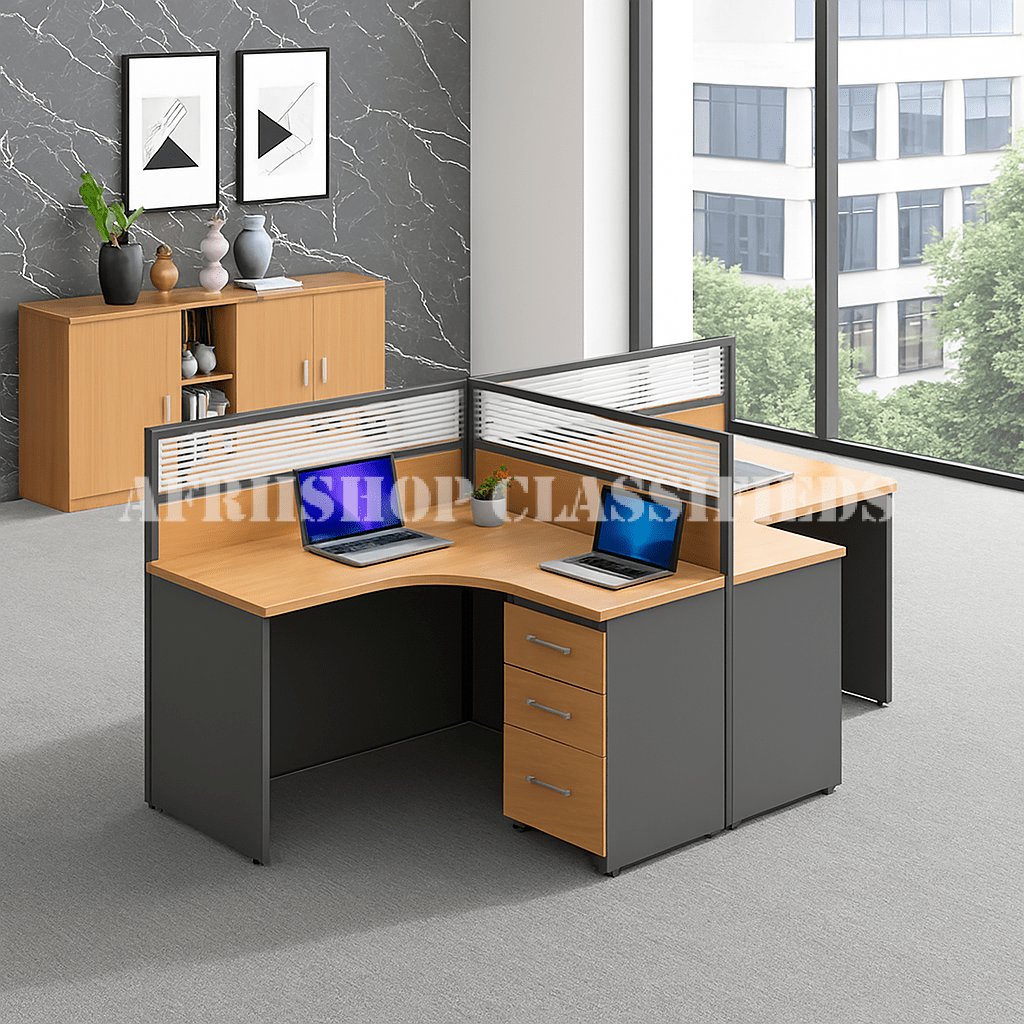 Workstation; Two Way Curved Office Workstation – Afriishop Kenyan ...