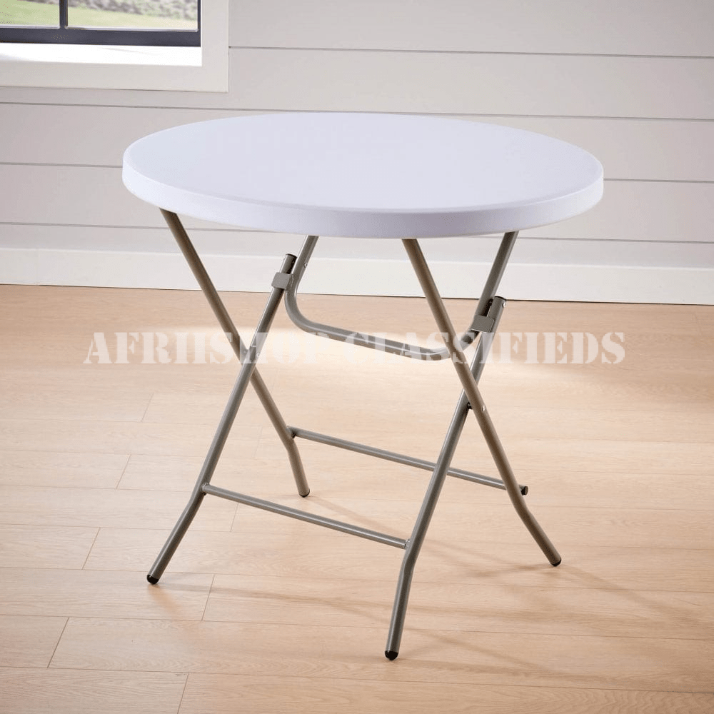 Home Decor ; White Round Foldable Plastic Table - Afriishop Kenyan ...