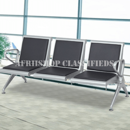 Office Bench; Metal Frame Heavy Duty 3 Person Padded Waiting Office ...