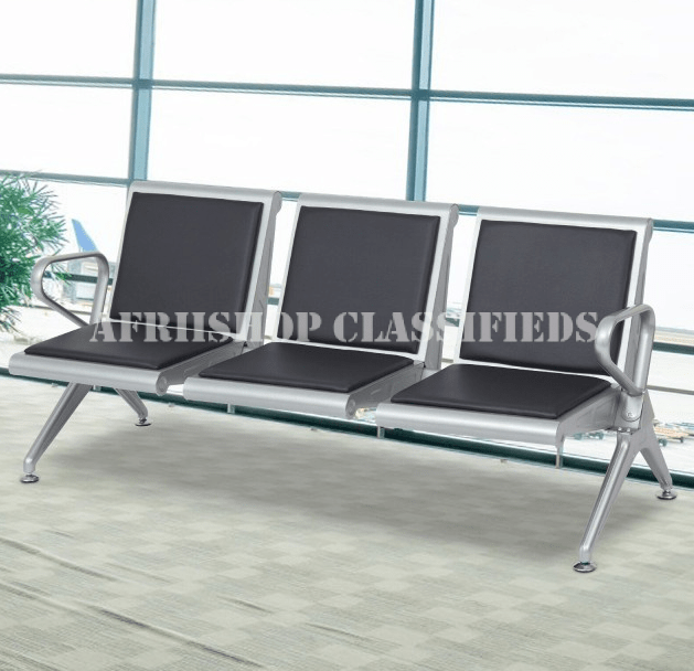 Office Bench; Metal Frame Heavy Duty 3 Person Padded Waiting Office ...