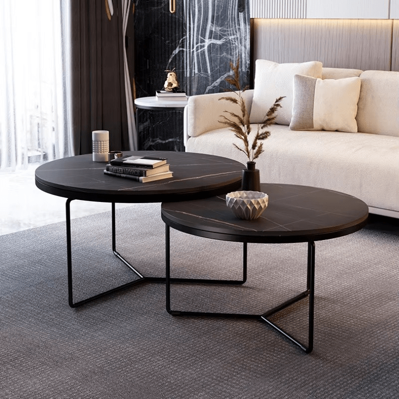 Coffee Tables on Sale in Kenya; Black Marble Top Nesting Over Coffee ...