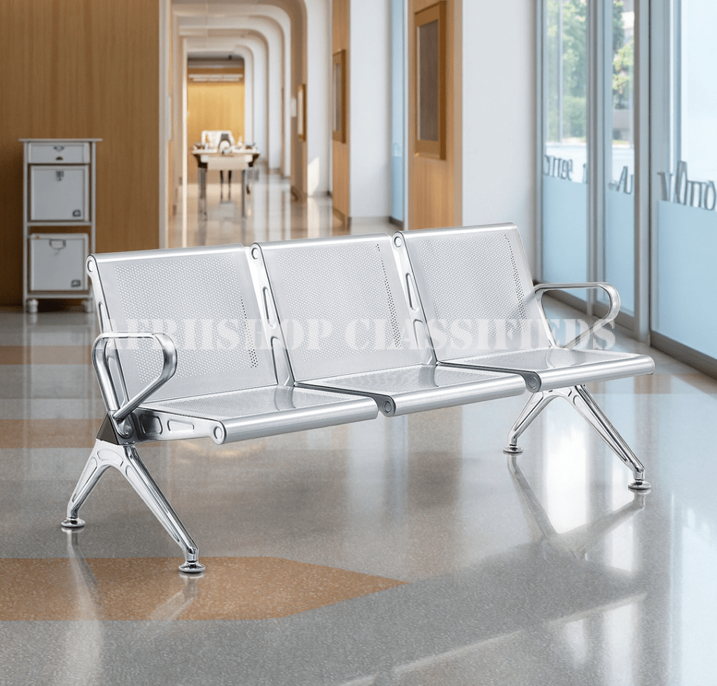 Office Bench; Metal Frame 3 Person Reception Office Bench - Afriishop ...