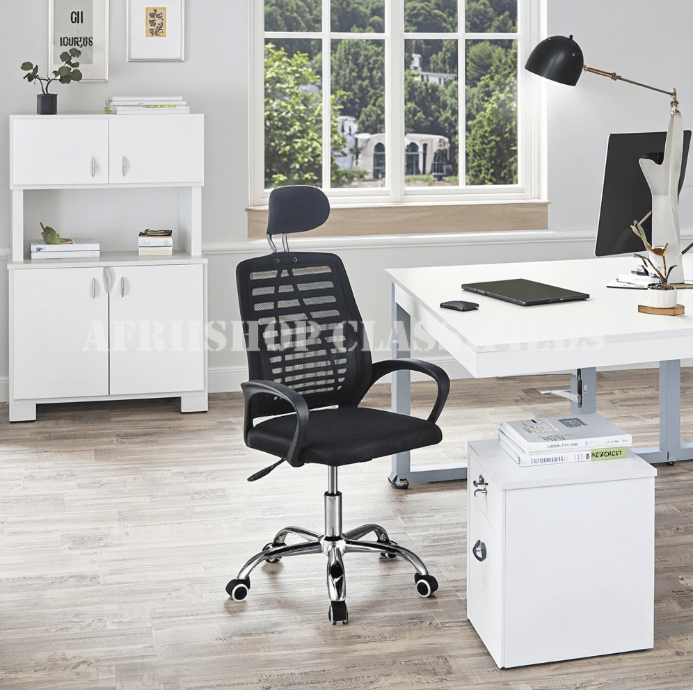 Office Chair; Mesh Fabric Swivel Metal Frame Office Chair – Afriishop ...