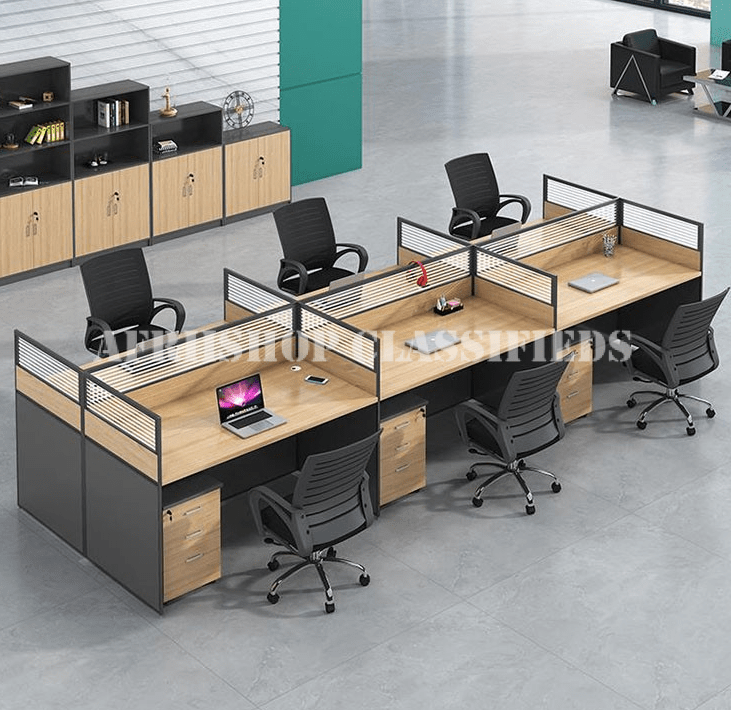 Office Workstation; 6-Way Office Modular Workstation - Afriishop Kenyan ...