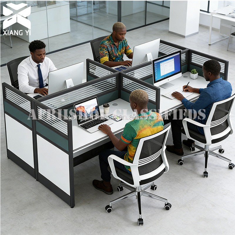 Office Workstation: 4 Way Modular Office Workstation - Afriishop Kenyan ...