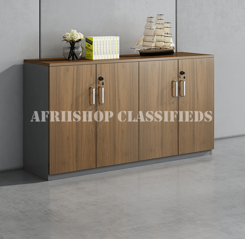 Office Cabinet; Durable Wood 4 Door Customized Storage Home Office ...