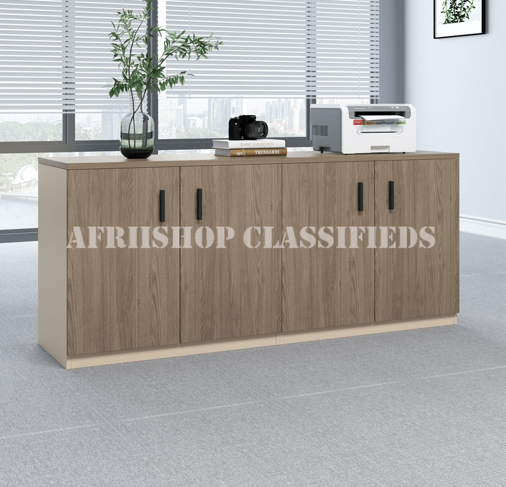 Office Cabinet; Durable Wood 4 Door Customized Storage Home Office ...